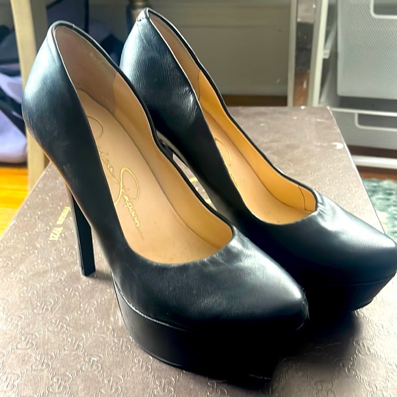 Jessica Simpson | Shoes | Jessica Simpson Leather Heals Wedges Very ...